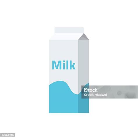 우유 판지 상자 벡터 일러스트레이션 유제품 종이 팩 아이콘 우유에 대한 스톡 벡터 아트 및 기타 이미지 우유 우유팩 상자 Istock