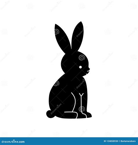 Black Hare Silhouette Vector Stock Vector Illustration Of Hare Inhabitant 124858938