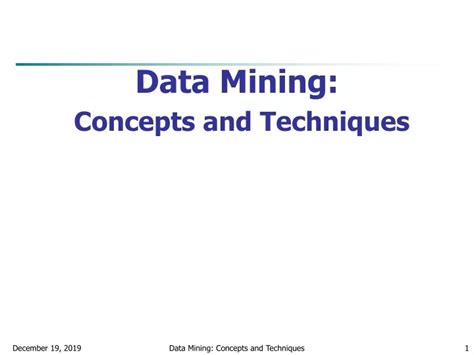 Ppt Data Mining Concepts And Techniques Powerpoint Presentation