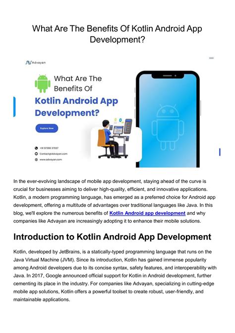 What Are The Benefits Of Kotlin Android App Development Pdf