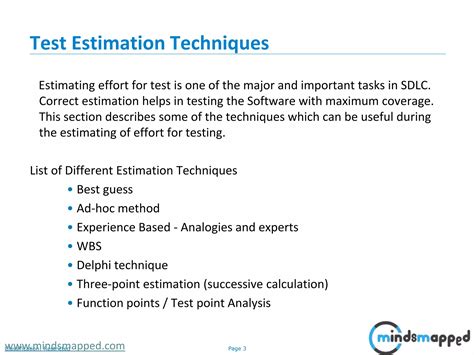 Test Estimation Techniques Ppt