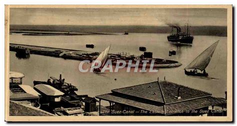 Egypt Egypt The Suez Canal Old Postcard The Eastern Entrance To The