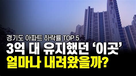 3억 대 유지했던 이곳 얼마나 내려왔을까 경기도 아파트 하락률 Top 5 지역별 집값 상황 151편 Youtube