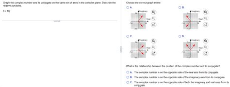 Solved Graph The Complex Number And Its Conjugate On The Solved Graph The Complex Number And Its Conjugate On The