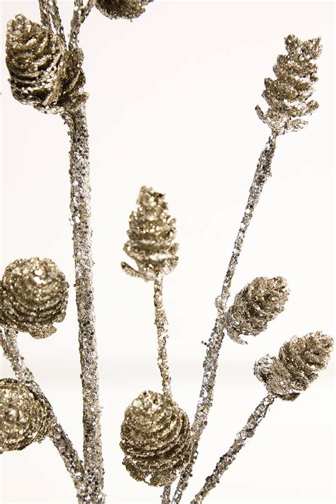 28 Mini Glitter Pinecone Spray Decorators Warehouse