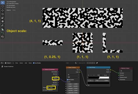 Shader Nodes Different Objects Stretch Bumps Differently Blender