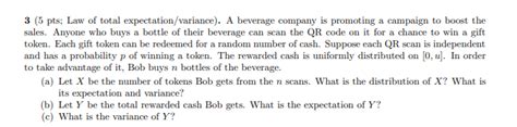 solved 3 5 pts law of total expectation variance a