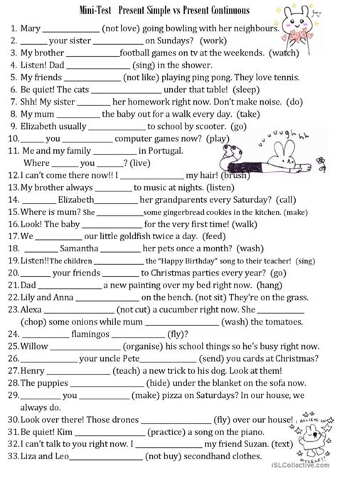 33 Questions Simple Present Or Prese… English Esl Worksheets Pdf And Doc