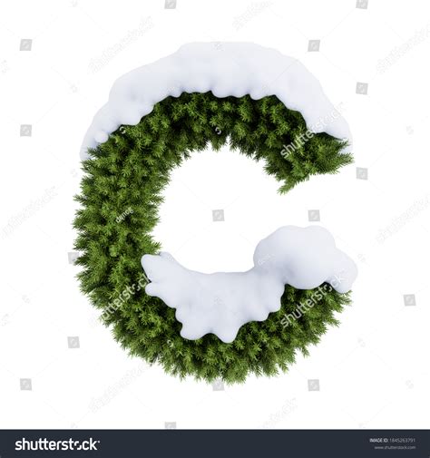 크리스마스 알파벳 Abc 문자 글자 C와 스톡 일러스트 1845263791