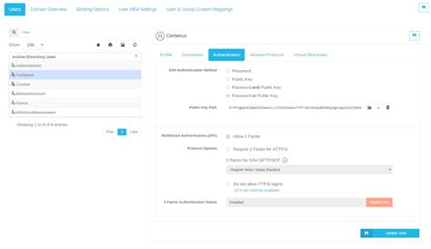 Active Directory Ad Users Cerberus Support