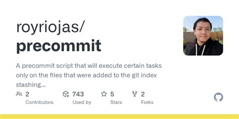 GitHub Royriojas Precommit A Precommit Script That Will Execute