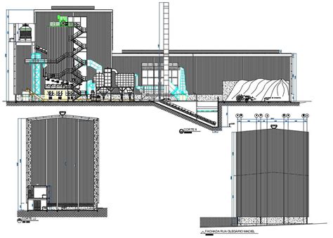 2d Autocad Drawing File Gives The Sectional Details Of A Factory Download The Autocad Drawing