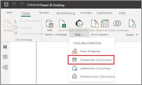 Ermitteln Von Daten Mithilfe Von Power BI Datamarts Vorschau Power