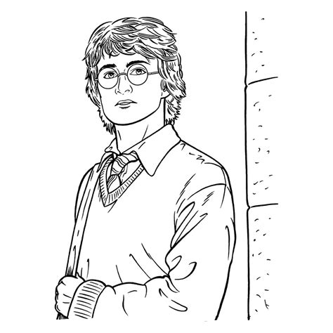 Раскраска Гарри в старших классах распечатать или скачать