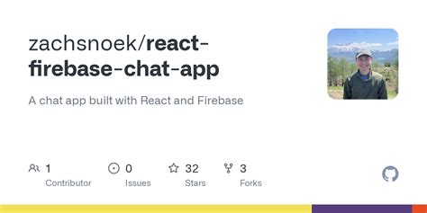 GitHub Zachsnoek React Firebase Chat App A Chat App Built With React And Firebase