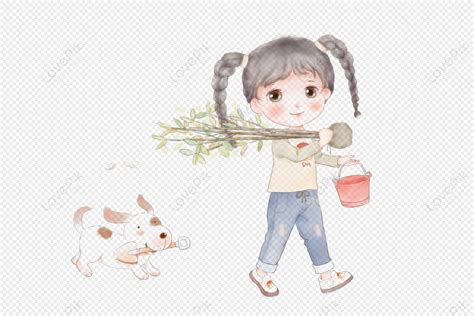 Arbor Day Girl Planting Tree Girl Girl Arbor Day PNG White Transparent And Clipart Image For