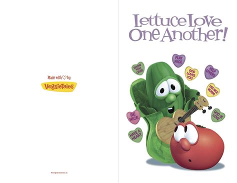Valentines Day Card Love Veggietales Veggie Tales Veggie Tales