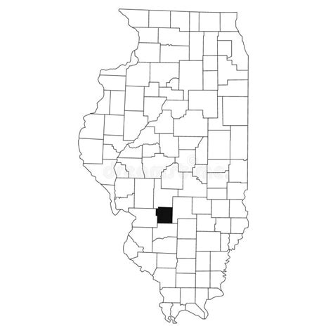 Map Of Bond County In Illinois State On White Background Single County