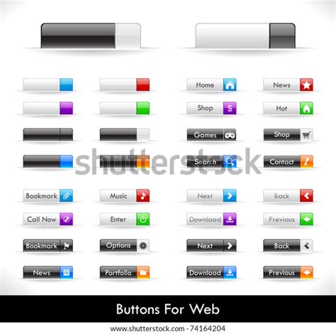 Set Buttons Web Vector Stock Vector Royalty Free Shutterstock