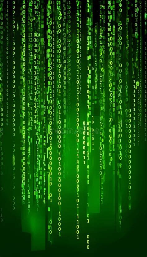 Abstract Animation Of Binary Code Cascading Down Like Digital Rain