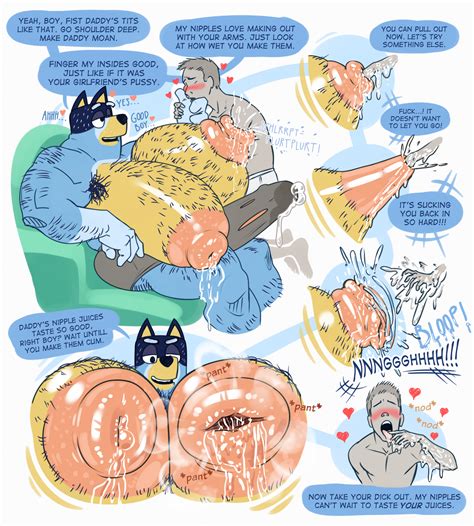 Rule 34 Anthro Bandit Heeler Big Muscles Big Pecs Blue Body Blue Fur