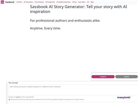 Sassbook Ai Story Writer And 38 Ai Content Creation And Research Tools Sites Like Ai