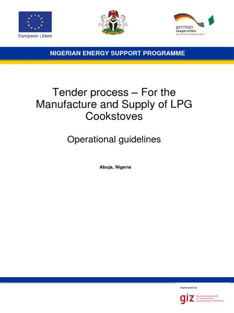 Nesp Tender Operational Guidelines Pdf Business Economies