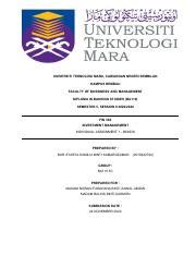 ASSIGNMENT 1 FIN358 BOND NUR SYASYA 5C Pdf UNIVERSITI TEKNOLOGI MARA CAWANGAN NEGERI SEMBILAN