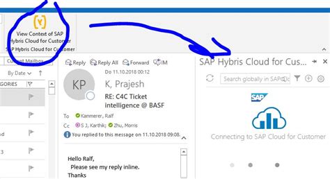 C4c Server Side Integration With Microsoft Outlook Sap Community