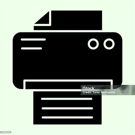 프린터 솔리드 아이콘입니다 사무실 레이저 제트 인쇄 기계 상형 문자 스타일 픽토그램 흰색 배경에 비즈니스 및 조직은 모바일 개념