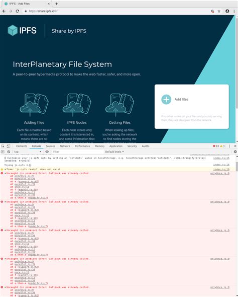 Multiple Error Callback Was Already Called With Js Ipfs Fallback · Issue 50 · Ipfs Shipyard