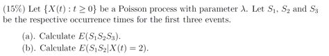 Solved Let X T T Be A Poisson Process With Chegg