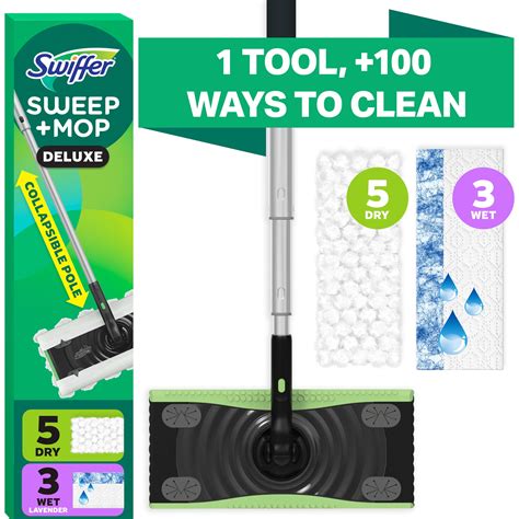Swiffer Sweep And Mop Deluxe 2 In 1 Mopping And Sweeping Kit Multi