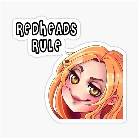 Redheads Rule Sticker By Spectrepiatch Redbubble