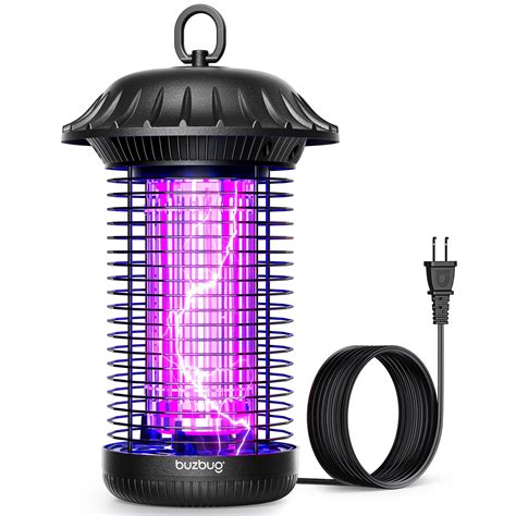 Buzbug Led Bug Zapper Indoor Outdoor 10 Years Lifespan 65ft Power Cord Ipx4 Waterproof High