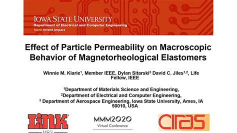 Effect Of Particle Permeability On Macroscopic Behavior Of Magnetorheological Elastomers Underline