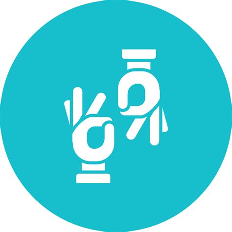 Sign Language Glyph Circle Background Icon 17690287 Vector Art At Vecteezy