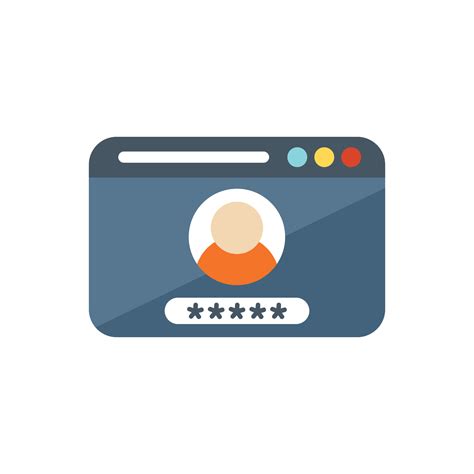 Page Log Password Icon Flat Vector Web Account 17330312 Vector Art At Vecteezy