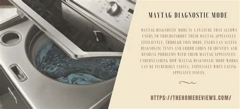 Maytag Washer Diagnostic Mode Troubleshooting Guide