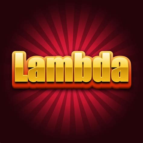 premium photo lambda text effect gold attractive background card