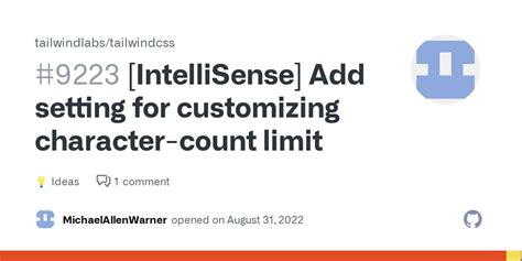Intellisense Add Setting For Customizing Character Count Limit