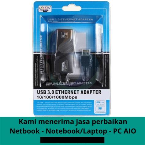 Jual Usb 3 0 Lan Ethernet Adapter Usb Male To Rj45 Gigabit Gigabyte Shopee Indonesia