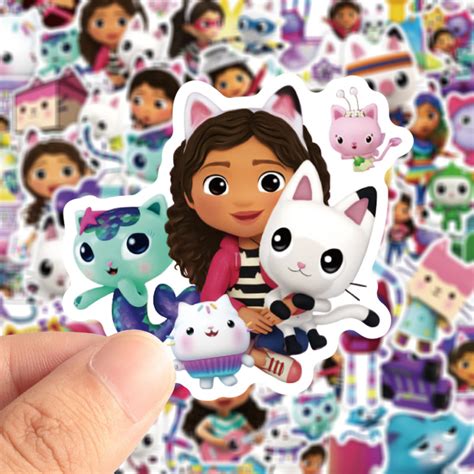 Gabbys Dollhouse Stickers Kit 50 Pieces Shopee Malaysia
