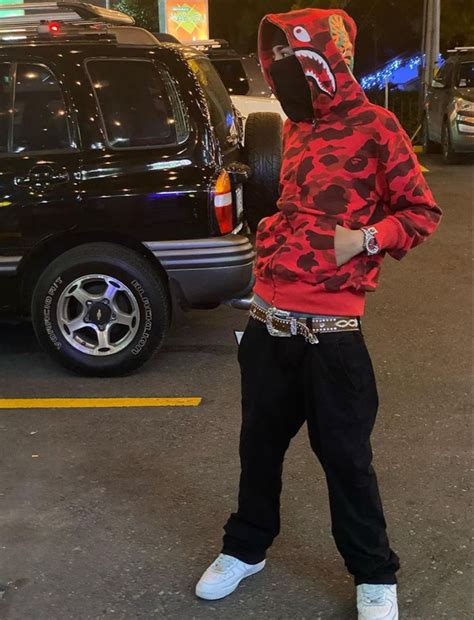 Red And Black Fit Pantalón Negro Bape Disenos De Unas