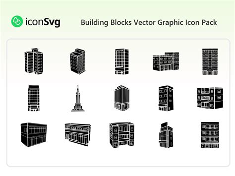 Building Blocks Vector Graphic Icon Pack 186 Piece Icon Svg Download Free Svg Vector Icons