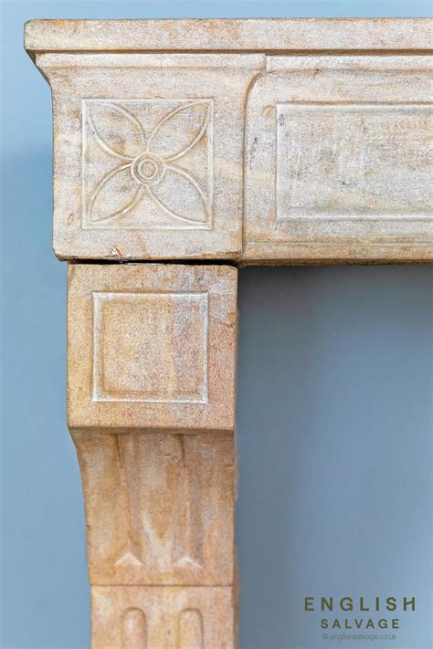 Large Antique Limestone Fire Surround