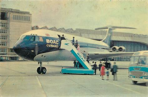 Postcard 1950s Lenticular 3d Boac Airline Aircraft Advertising