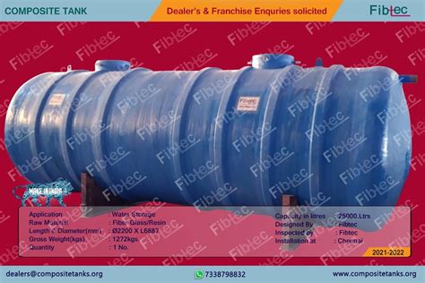 Blue Fibtec Underground Water Tank At ₹ 370000 Piece In Chennai Id 2850435784573