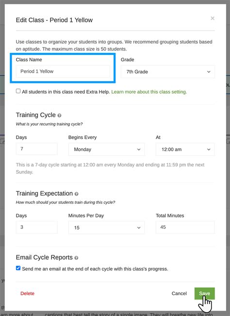 Assigning Class Colors Membean Support