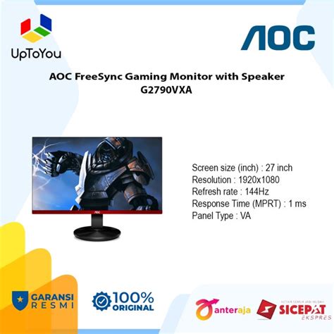 Jual AOC G2790VXA FreeSync Gaming Monitor With Speaker 27 144Hz 1ms VA Shopee Indonesia